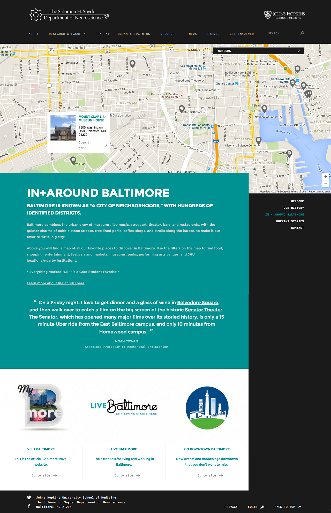 Johns Hopkins Department of Neuroscience - Archive - MOTH and RUST